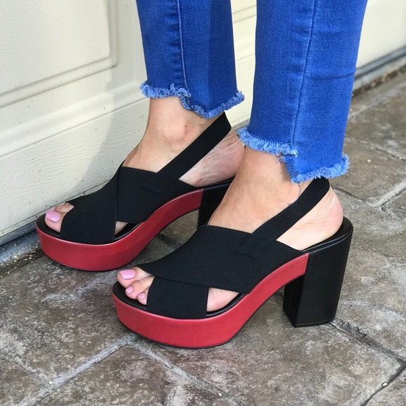 Anthropologie | Shoes | Italian Crafted Colorblock High Heeled Platform ...